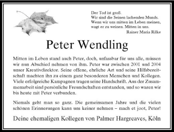Alle Traueranzeigen für Peter Wendling | trauer.rp-online.de