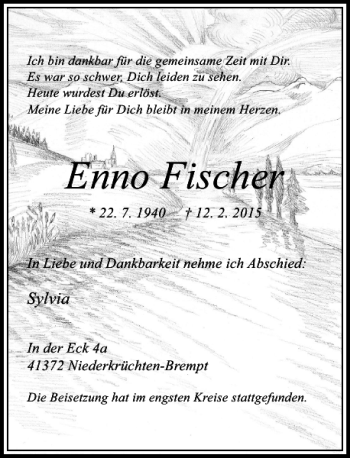 Alle Traueranzeigen für Fischer Enno | trauer.rp-online.de