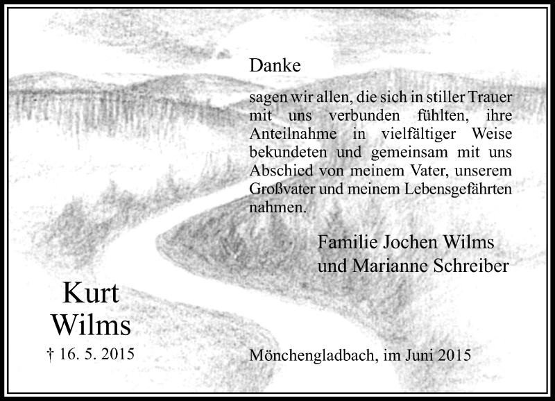 Alle Traueranzeigen für Kurt Wilms | trauer.rp-online.de