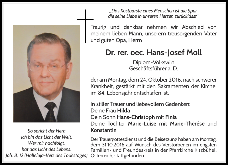Alle Traueranzeigen für Hans-Josef Moll | trauer.rp-online.de