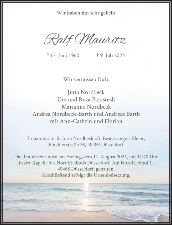 Traueranzeigen aus düsseldorf | trauer.rp-online.de